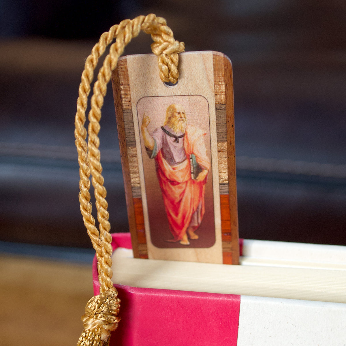 Plato Greek Philosopher Handmade Wooden Bookmark - Made in the USA