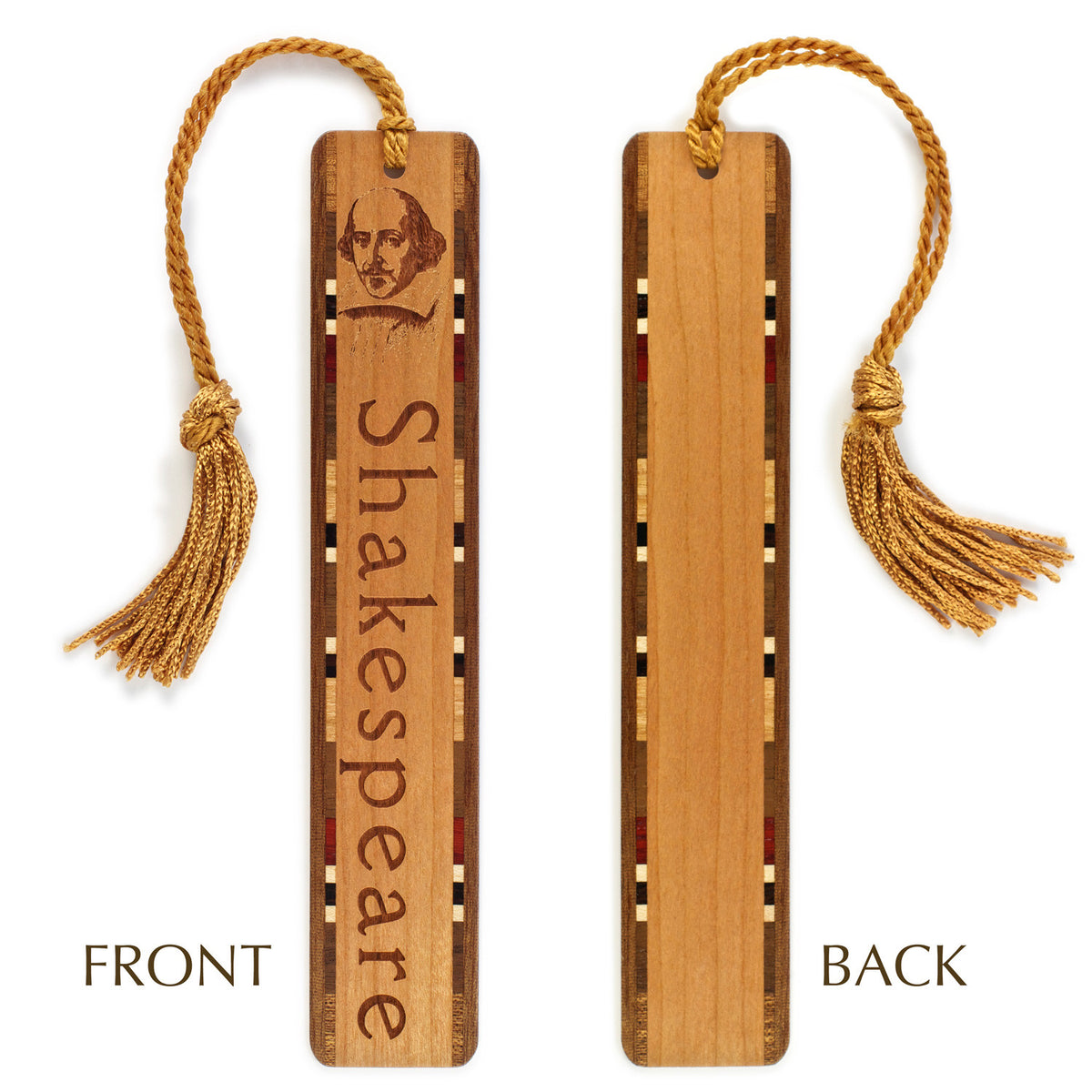 Poet - William Shakespeare Engraved Wooden Bookmark
