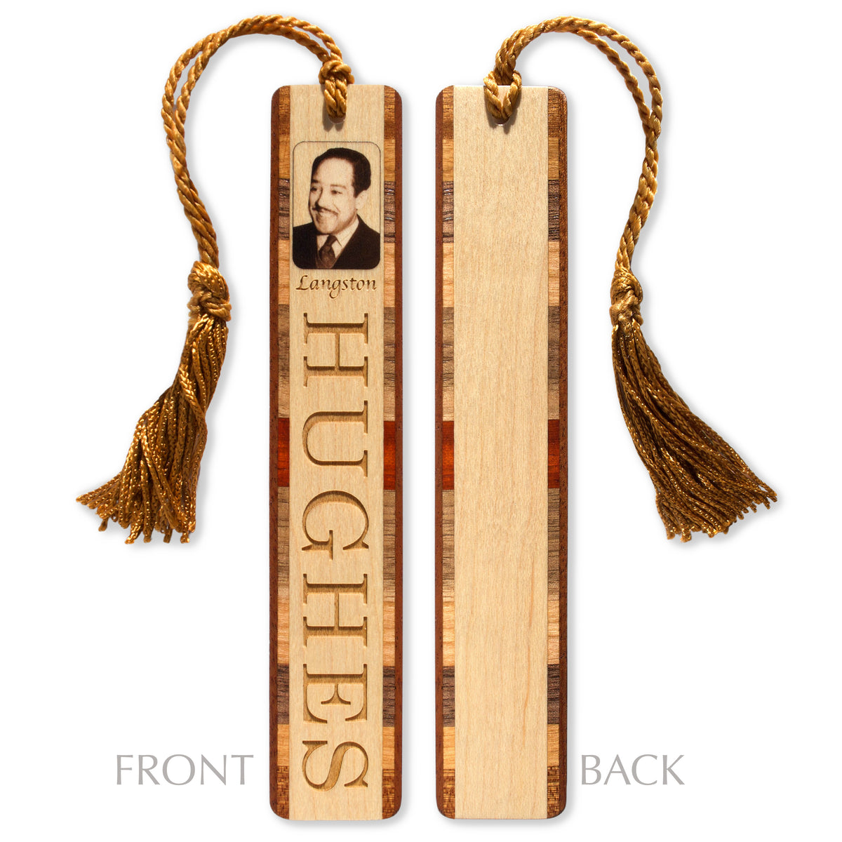 Poet - Playwright - Novelist Langston Hughes Wooden Bookmark with Tass
