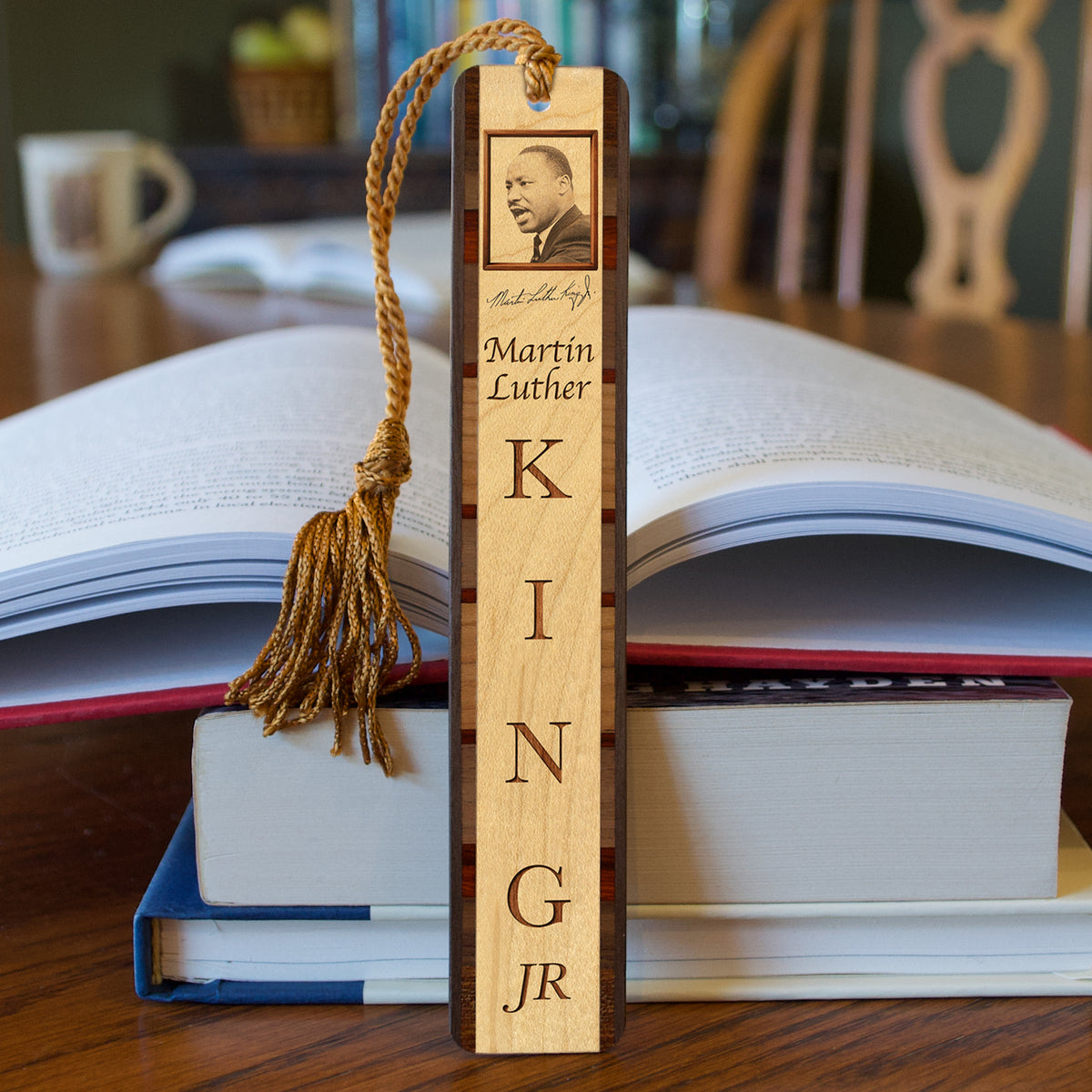 Martin Luther King, Jr. Engraved Wooden Bookmark