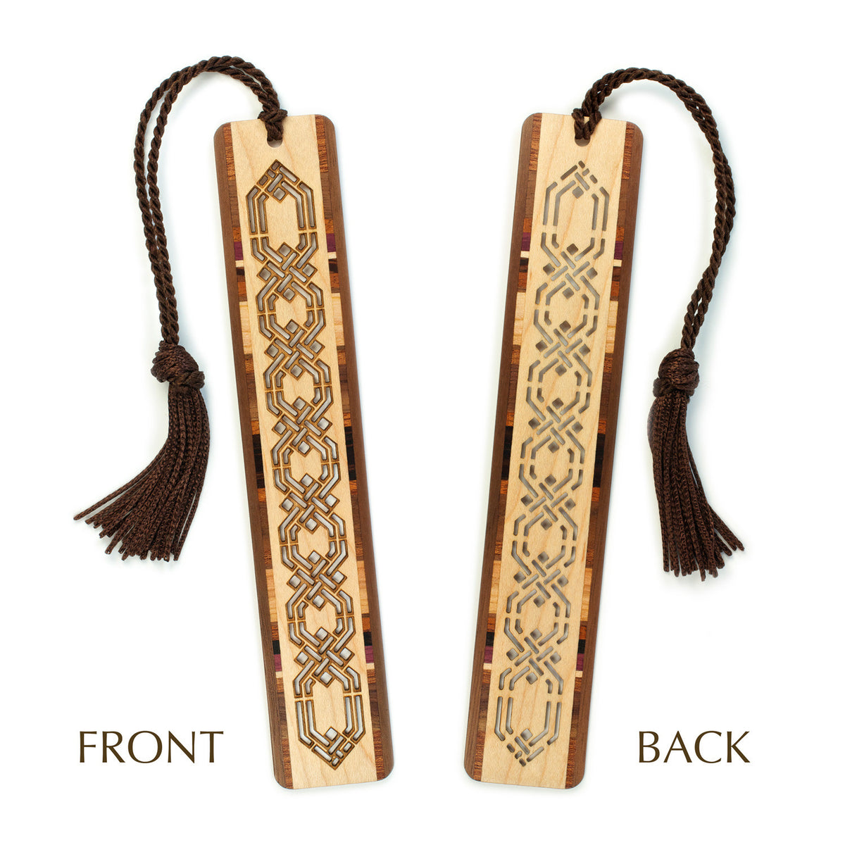 Celtic Knot (Cut-Out) Handmade Engraved Wooden Bookmark - Made in the